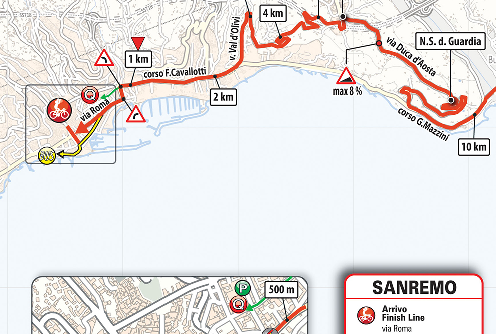 Milano-Sanremo 2020: il percorso ufficiale e la guida tv Milano-Sanremo 2020: il percorso ufficiale e la guida tv